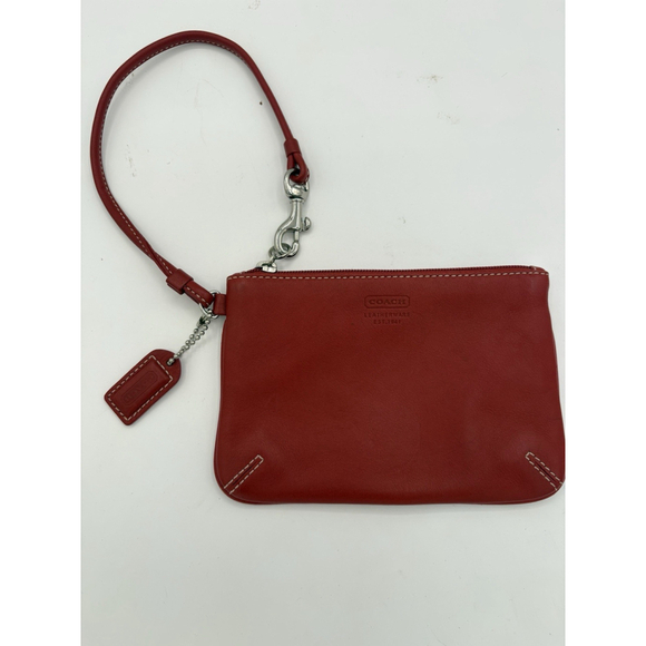 Coach | Bags | Coach Wristlet Pouch Cherry Red Patent 4x7 Vintage ...